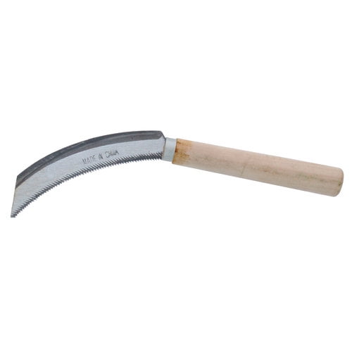 Zenport K207 Harvest Sickle Wooden Handle Serrated with Straight End 5 ...