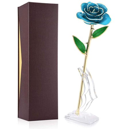 Plated Not Withering Eternal 24k Gold Roses 24k Golden Plated Red Rose ...