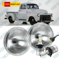 Pair 7" inch Round LED Headlights High Low Beam For Chevy Truck 1947 ...