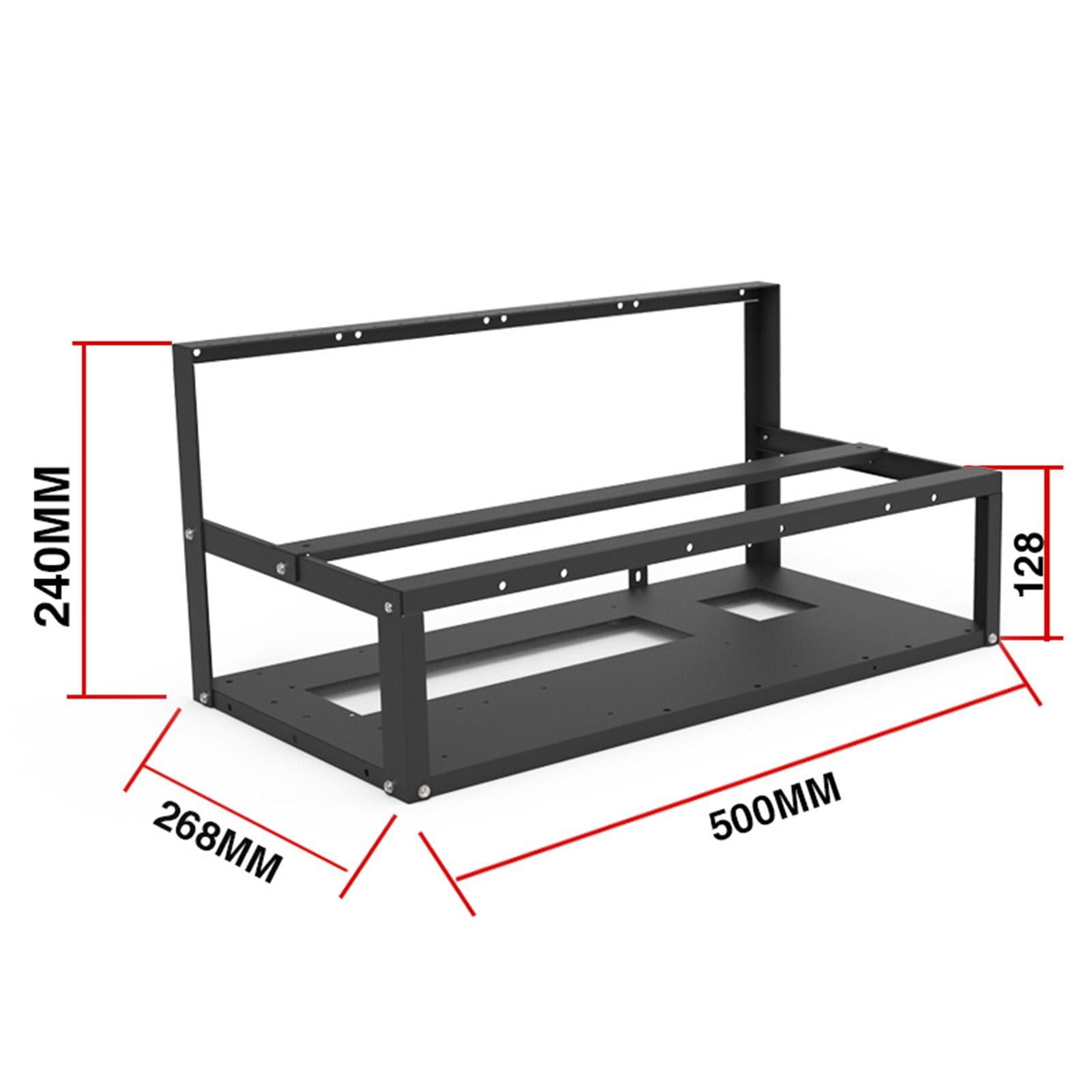 Buy Mining Rig Frame Case Graphics Card Holder 6 GPU Rack Stackable ...