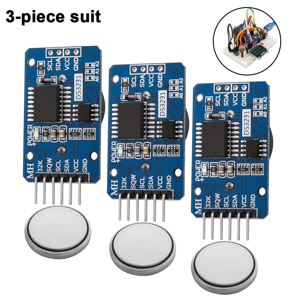 Heldig 3 Piece Set Ds3231 At24c32 Iic Rtc Clock Module Real Time Clock Module For Arduino