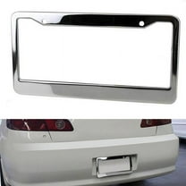 Unique Bargains License Plate Frame Metal Stainless Steel Front Rear ...
