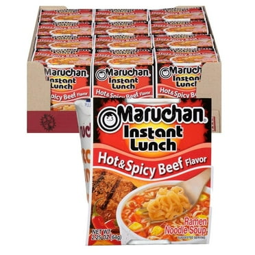 Maruchan Instant Lunch Hot & Spicy Beef, 2.25 Oz, Pack of 6 - Walmart.com