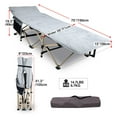 REDCAMP Folding Camping Cots with Pad for Adults, Portable Heavy Duty ...