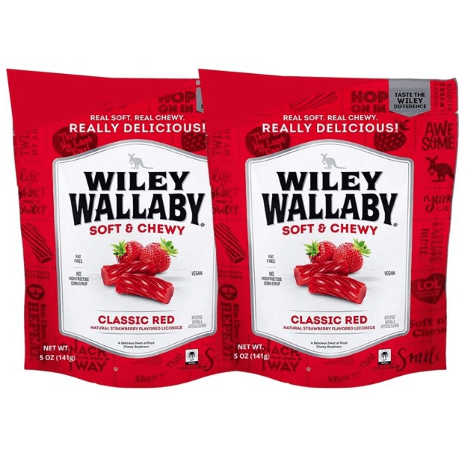 Buy Wiley Wallaby Classic Red Licorice 5oz. Bag Gourmet Australian ...