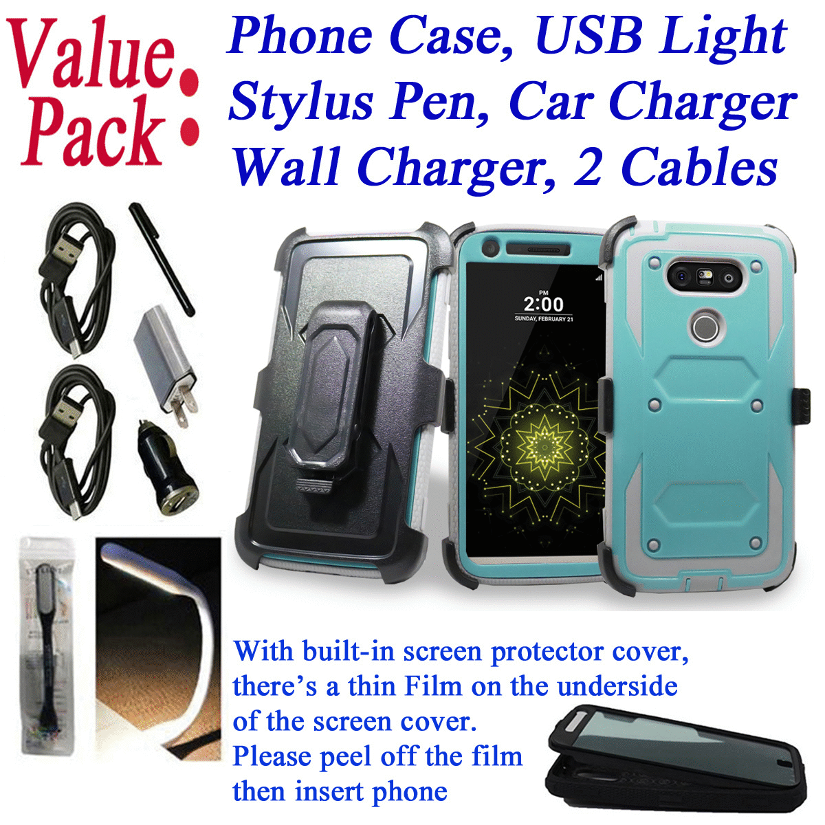 Value Pack ! for LG G5 LS992 US992 VS987 G5se case Phone Case 360 ...