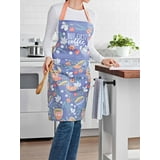 Mainstays Chef Kitchen Apron, 28" x 32" Coffee Cotton Bib Apron with ...