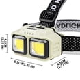 LETOUR COB Headlamp 1000LM 2000mAh USB-C Rechargeable Battery, 4 Modes ...