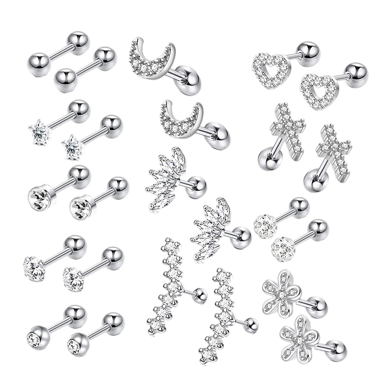 Click here for Yinanstore 24 Pieces Stud Earrings Set Fashion Dis... prices