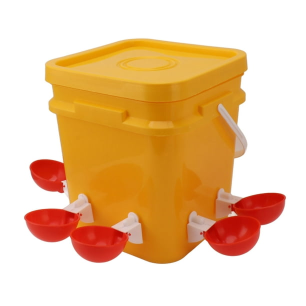 Chicken Waterer Cup Set, 12L Automatic Chicken Waterer Cup Gravity ...