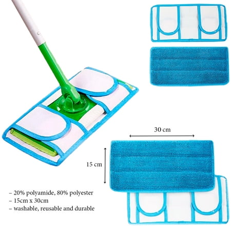 Moobody Swiffer Blue Mop Cloth Cleaning Floor Mop Head Strap Type Small ...
