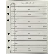 Medium Size Personal Phone and Address Book with Alphabetical Entries ...