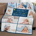 Custom Photo Blanket Personalized Gifts with Photo Text, Made in USA ...
