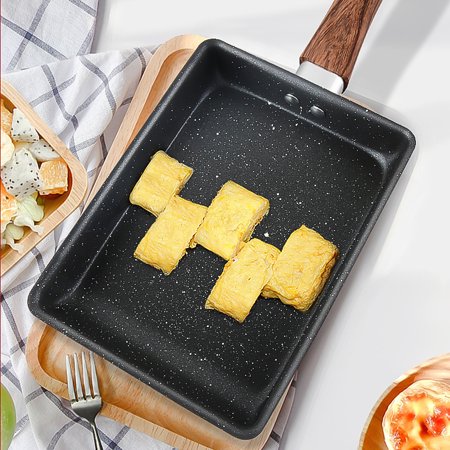Rectangle Frying Pan Iron Omelette Pan Square Tamagoyaki Pan with ...