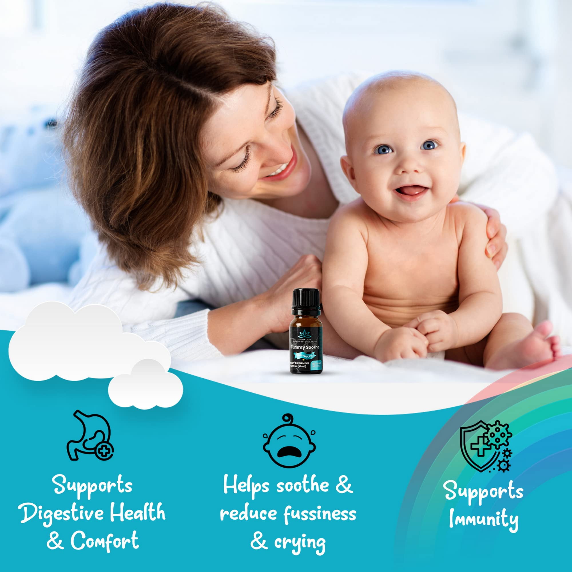 Buy Baby Probiotic Tummy Soothe Drops - Baby Gas, Colic, Diarrhea ...