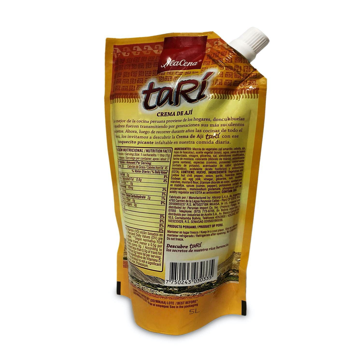 Buy Alacena Tari Crema de Aji Peruvian Sauce 14.11 oz Online at Lowest ...