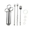 Heavy Duty Stainless Steel Meat Injector Kit, 2 oz Turkey Flavor ...