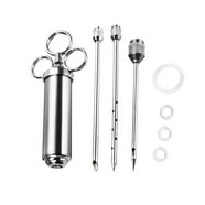 Heavy Duty Stainless Steel Meat Injector Kit, 2 oz Turkey Flavor ...