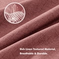 100% Blackout Linen Curtains for Bedroom, Dusty Rose Thermal Insulation ...