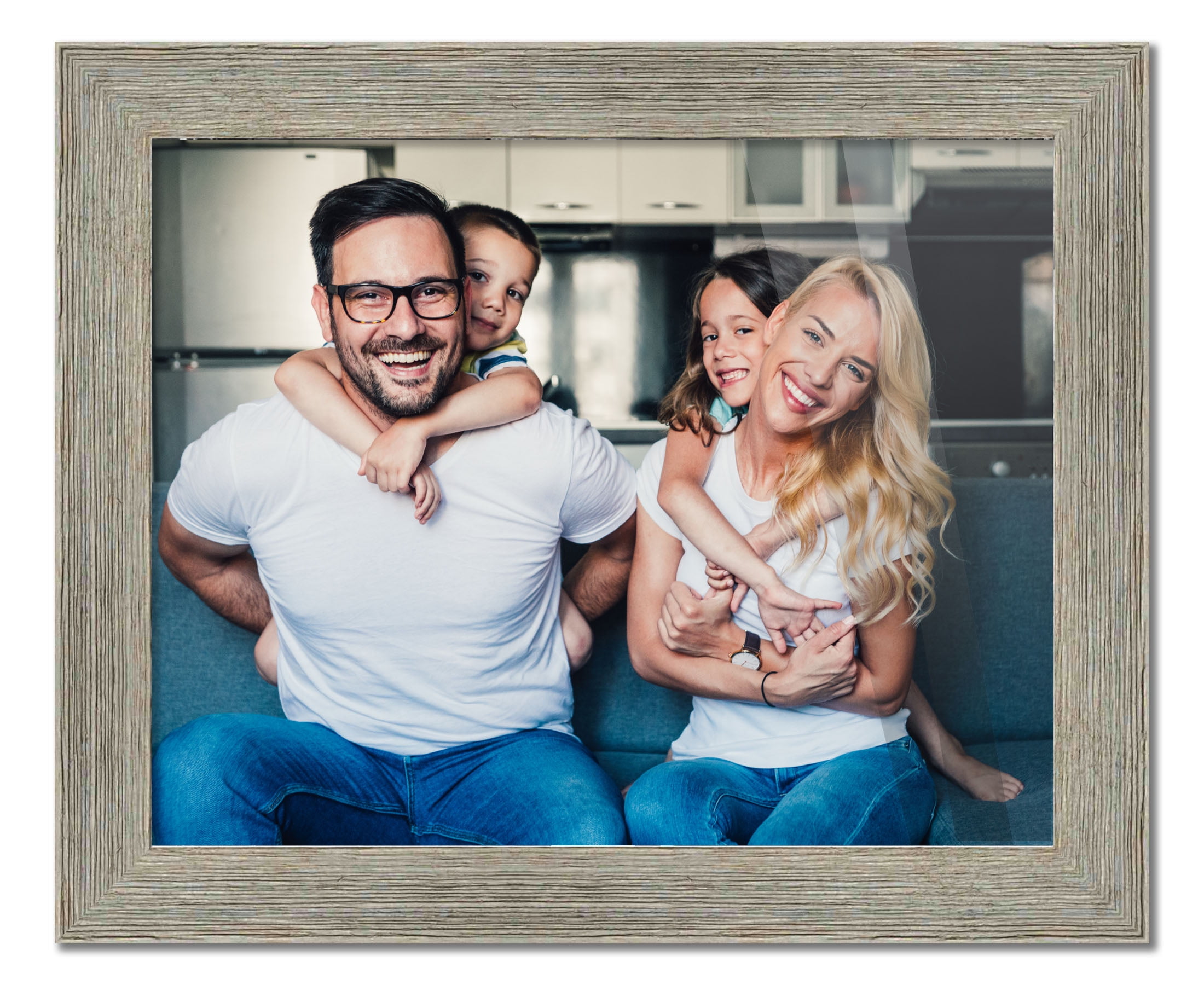 24x16 Frame Gray Barnwood Picture Frame - Modern Photo Frame Includes ...