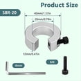 8Pcs SBR20 Linear Rail Stop Collars Aluminum Alloy Shaft Limit Fixing ...
