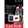 SanDisk Extreme Pro 64GB microSDXC UHS-I U3 A2 V30 Memory Card with ...