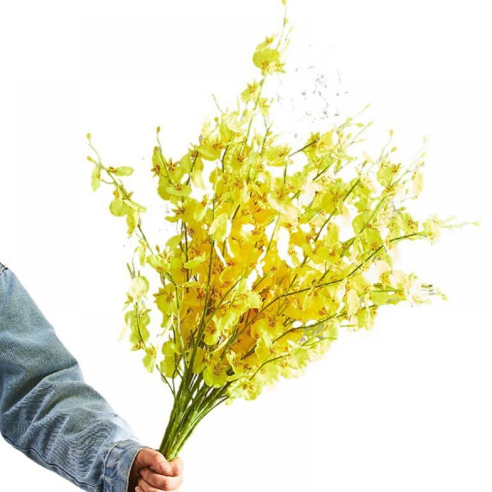 Artificial Orchid Silk Fake Flowers Faux Dancing Lady Orchids Stems ...