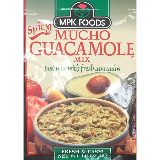 1oz MPK Foods Mucho Guacamole Mix, Spicy (Pack of 2)… - Walmart.com