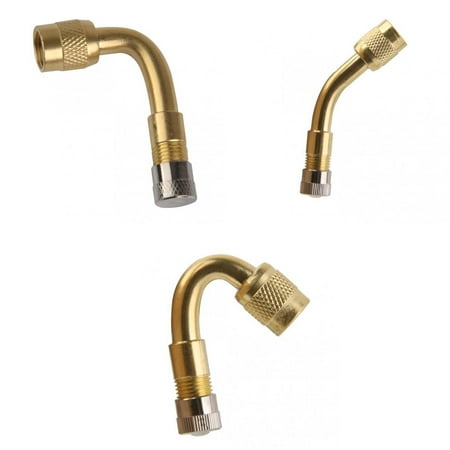 3x Brass Valve Stem Extenders, 45 & 90 & 135 Degree Extension Adapter ...