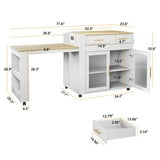 CBJCBJ Kitchen Island with Storage | Expandable Retractable on Wheels ...