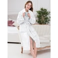 Pavilia White Women Robe Fleece Plush Soft Fluffy Fuzzy Cozy Warm