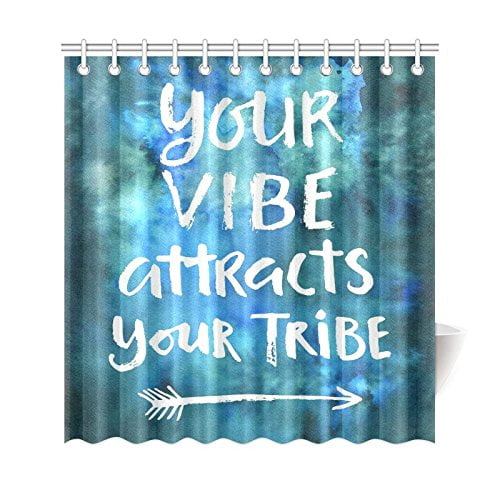 Wopop Watercolor Quote Shower Curtain Inspirational Quotes Polyester