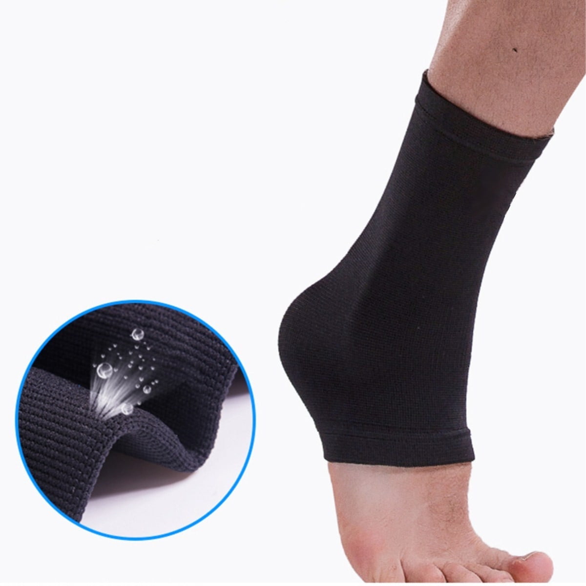 Ankle Foot Support Pad Brace Guard Sock Sleeve Protector MMA Strap Pain ...