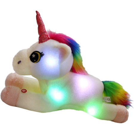 Light up Unicorn Stuffed Animals Glow Adorable Plush LED Toys with ...