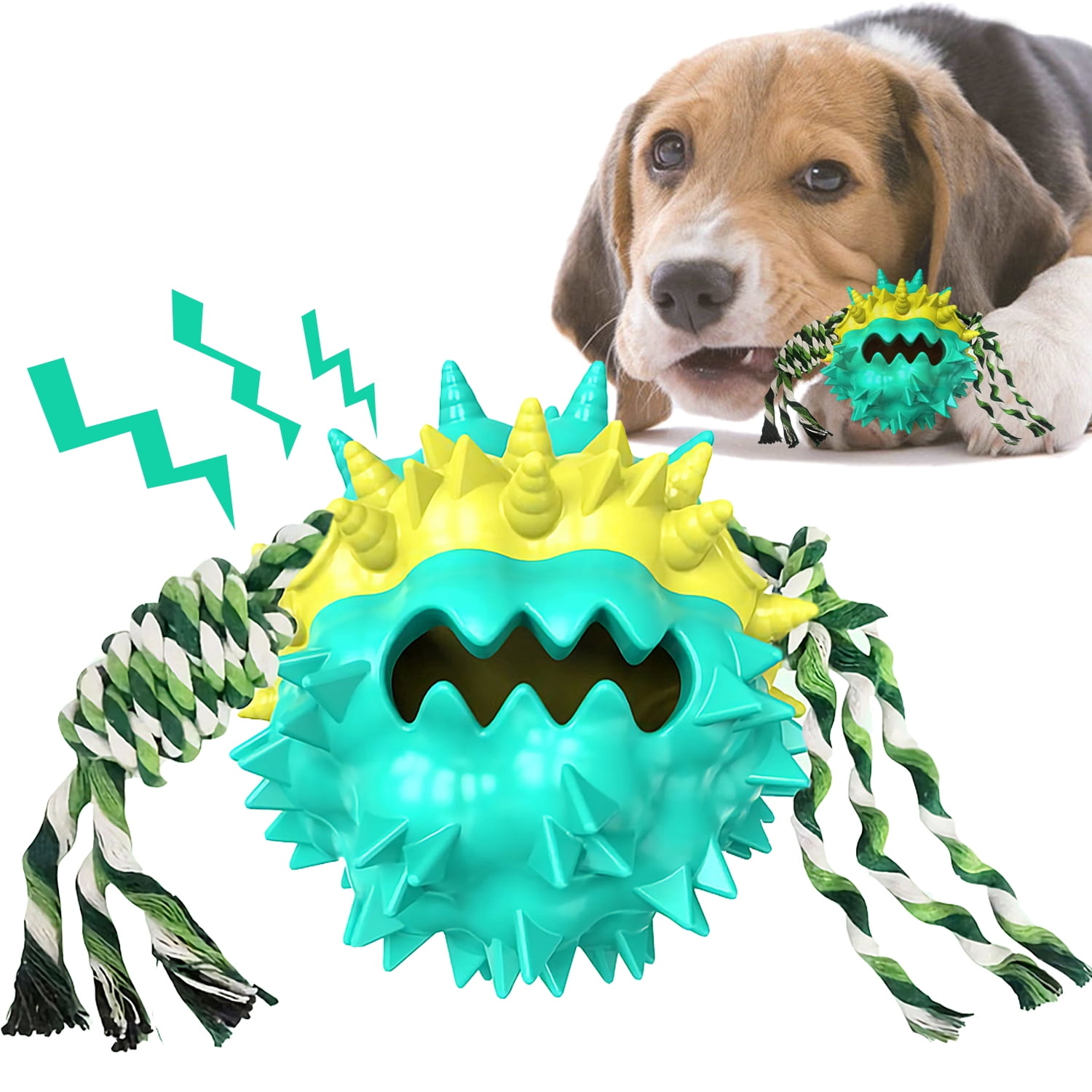 Dog Chew Toys Ball for Aggressive Chewers, Likaty Indestructible ...