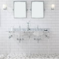 Water Creation Empire 60" Double Plastic Wash Stand in Chrome and Clear ...