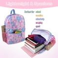 17 Inch Heart Printed Backpack with Side Mesh Pockets and Front ...