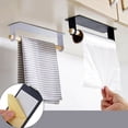 Punch Free Self\-adhesive Roll Paper Holder Towel Wooden Storage Rack ...