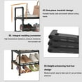 Shoe Storage Organizer 5 Tiers Shoe Rack Black Free Standing Shoe Shelf ...