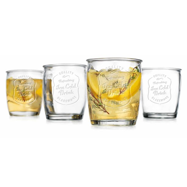 glavers glass Tumblers Premium Drinking glasses set Of 4 genuine ...