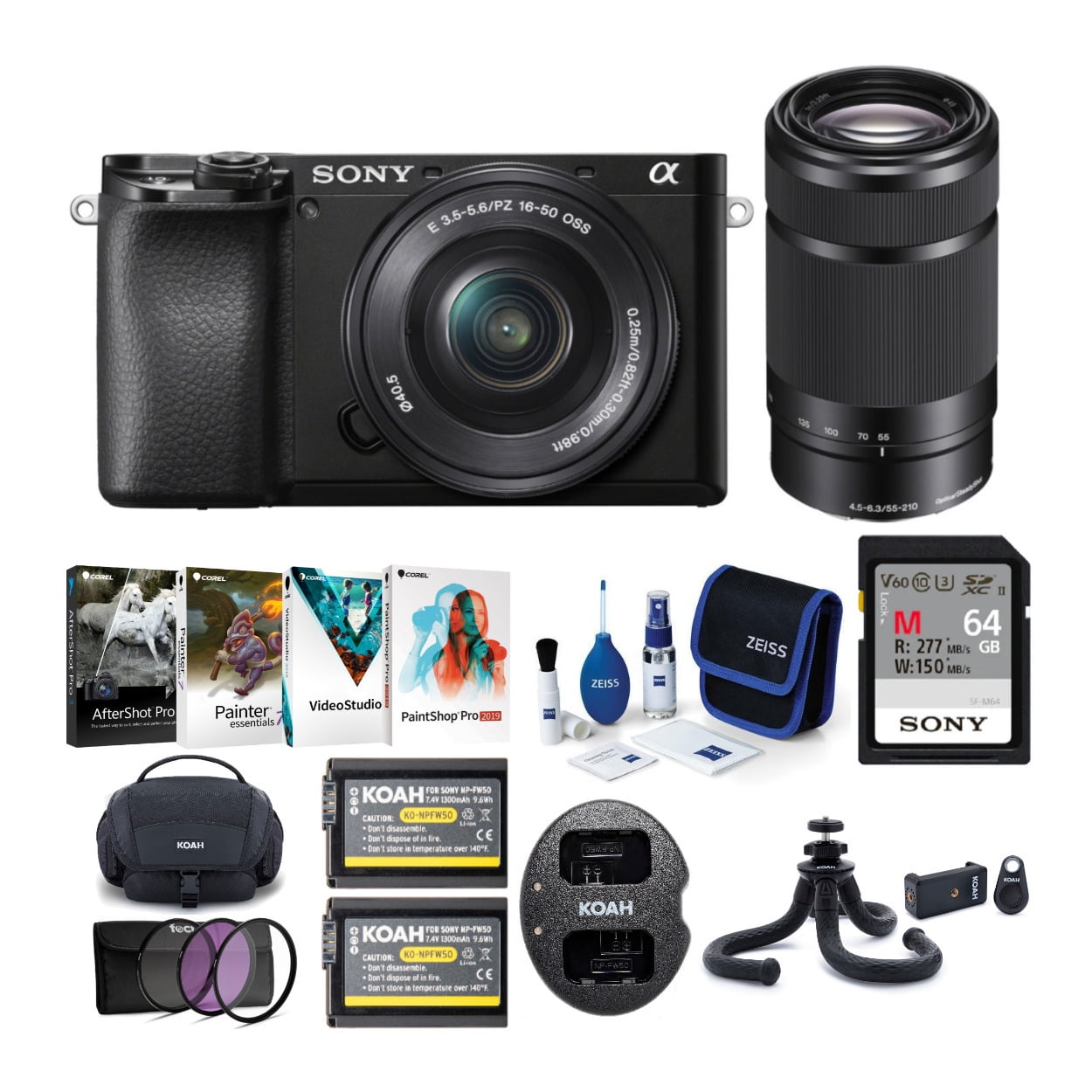 Sony Alpha a6100 APS-C Mirrorless Camera Bundle with 16-50mm & 55-210mm ...