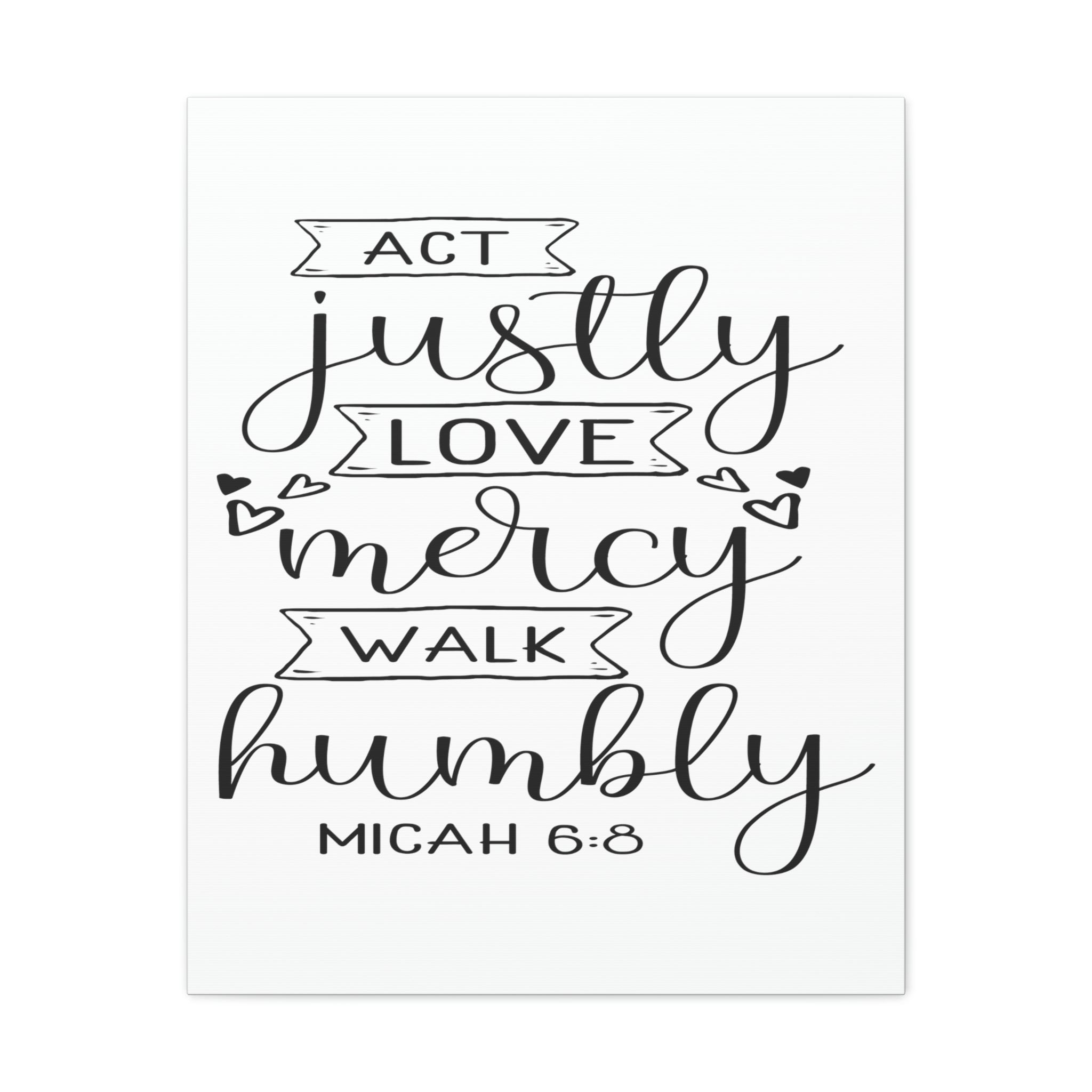 Scripture Walls Act Justly Love Micah 6:8 Hearts Christian Wall Art ...