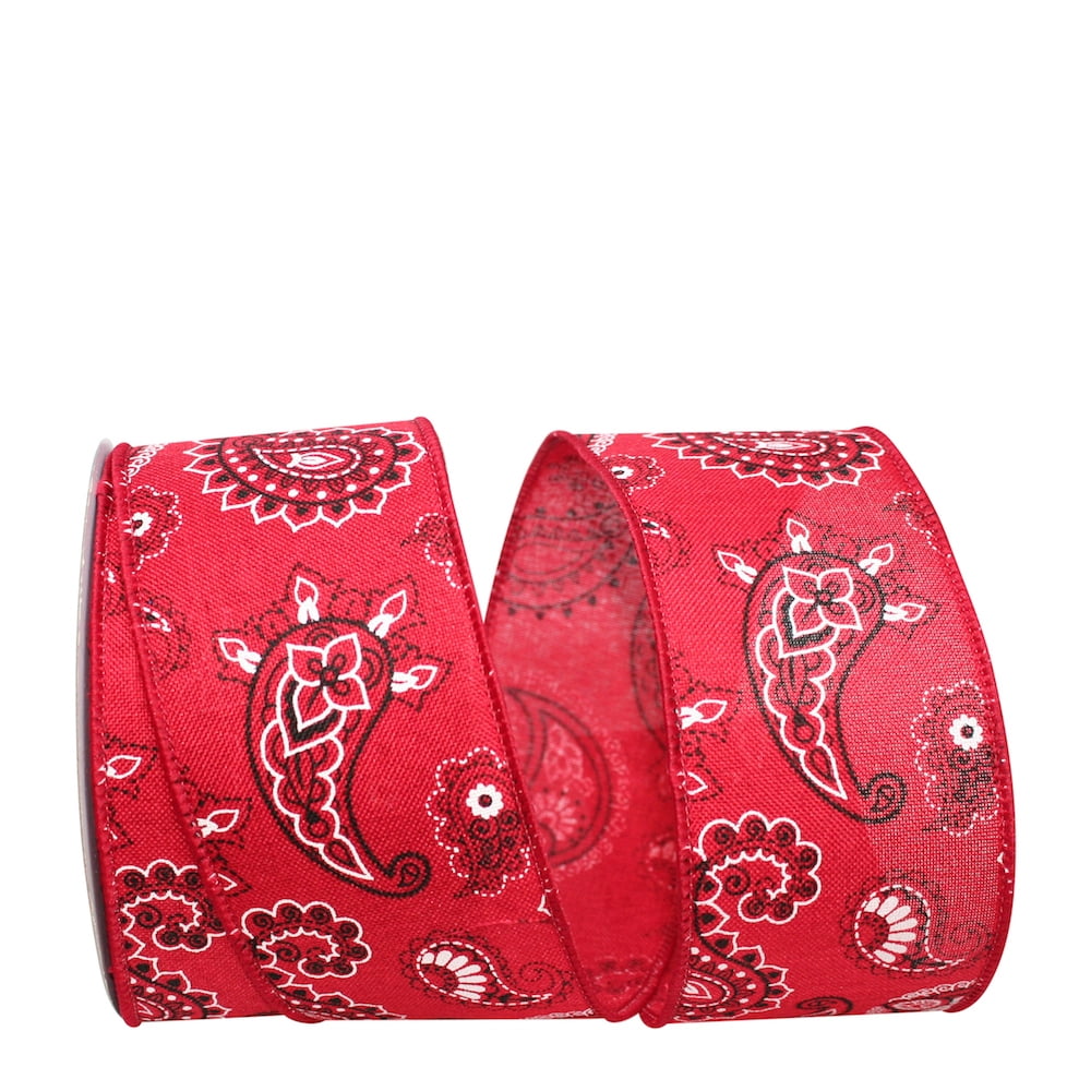 JAM Paper Bandana Birthday Red Polyester Ribbon, 360" x 2.5" - Walmart.com