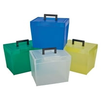 Office Depot Portable File Box, Letter-Size, Clear/Navy, 55767 ...