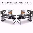 TribeSigns 60 inch Computer Desk with 4-Tier Shelves, Modern Large ...