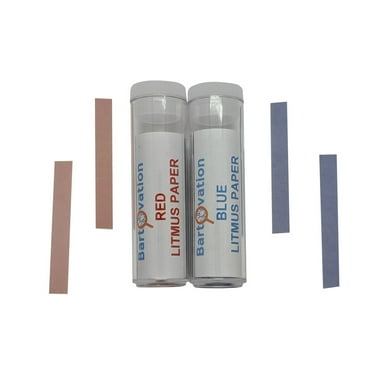 Litmus Paper pH Test Strips - Vial of 100 - With Color Comparison Chart ...