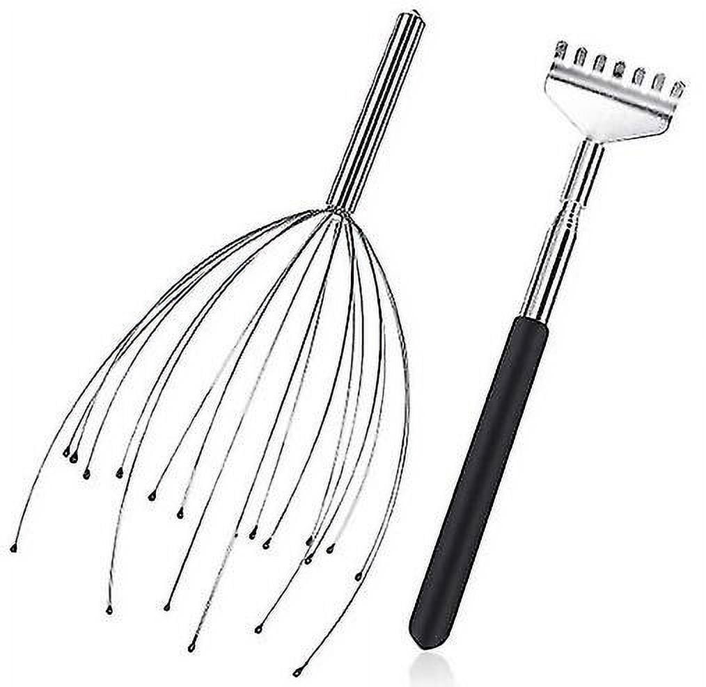 20 Fingers Head Massager & Back Scratcher, Extendable Back Scratcher ...