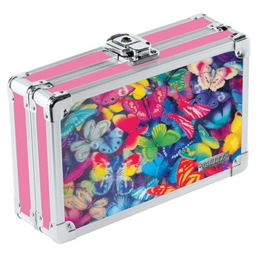 Vaultz Locking Pencil Box Pink Diamond with Key Lock, New Condition ...