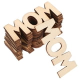 Himition 15Pcs Mom Wooden Cutouts Mom Letters Cutouts Wood Mom Pieces ...