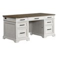 "Intercon Furniture Drake 66"" Executive Desk with Drawers in Rustic ...